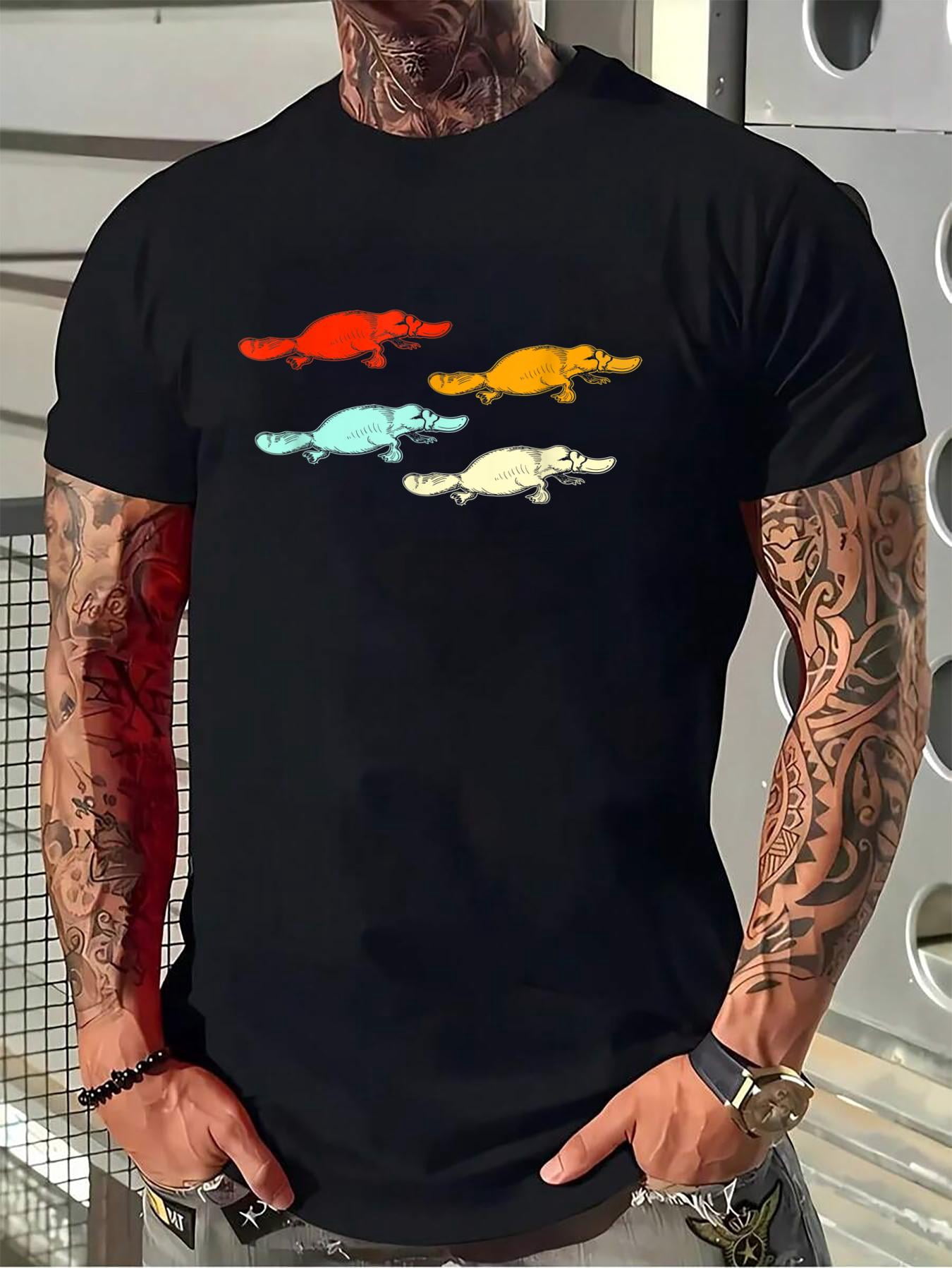 100% Cotton Retro Platypuses Australis Animal Platypus T-Shirt ...