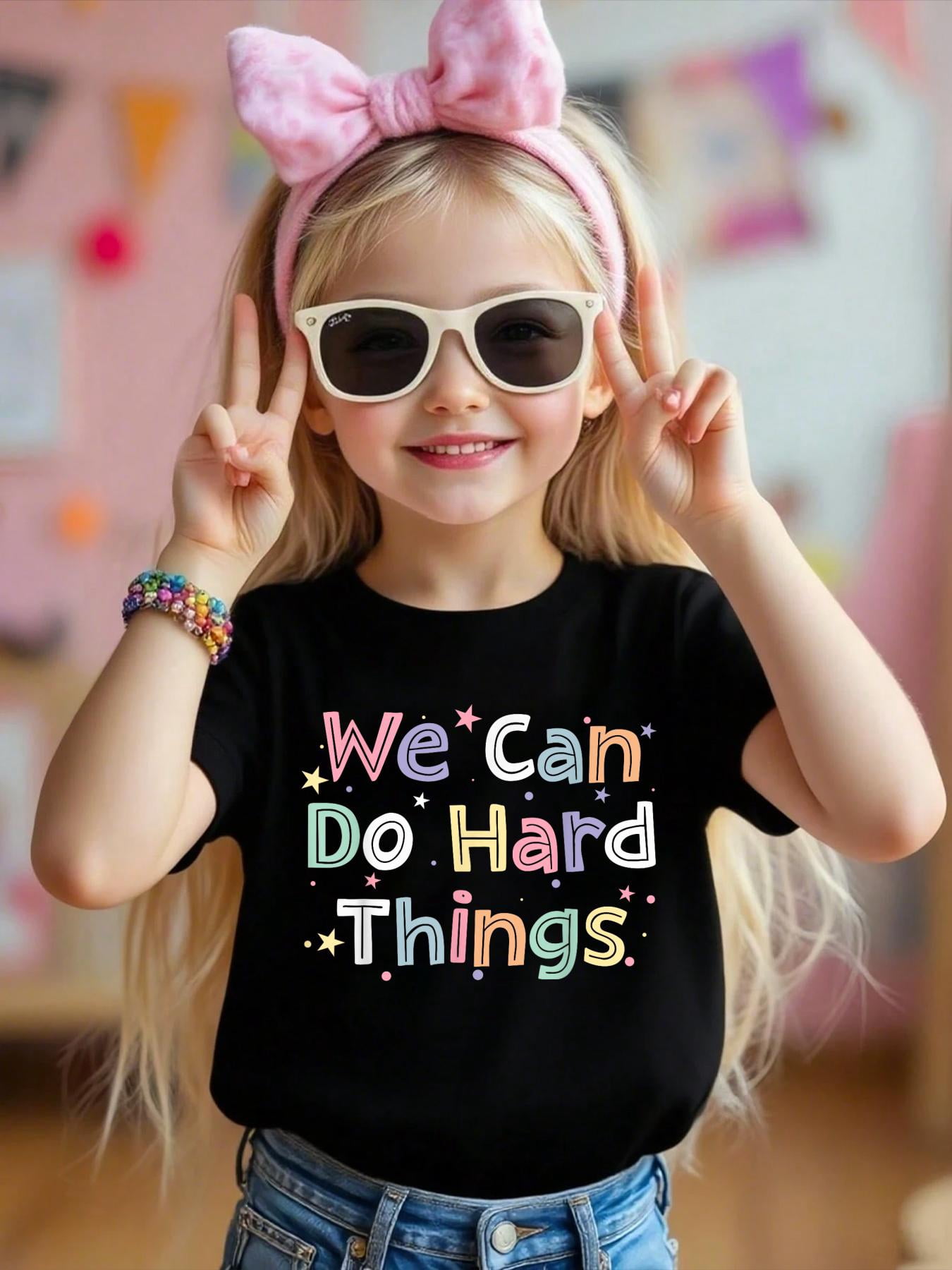100% Cotton Retro We Can Do Hard-Things Womens Teacher Back to School ...