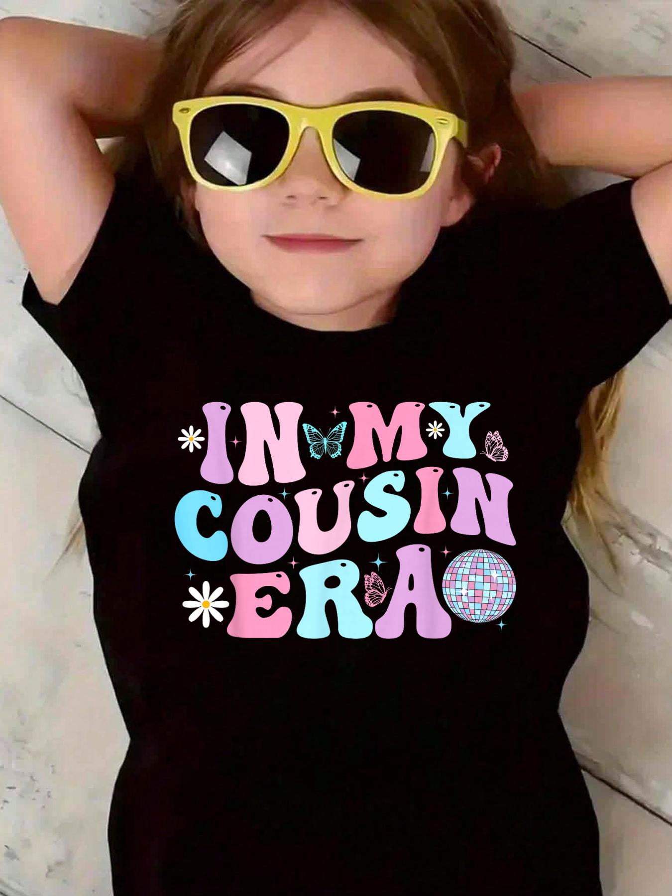 100% Cotton Retro in My Cousin Era Funny Cousins Toddlers Kids T-Shirt ...