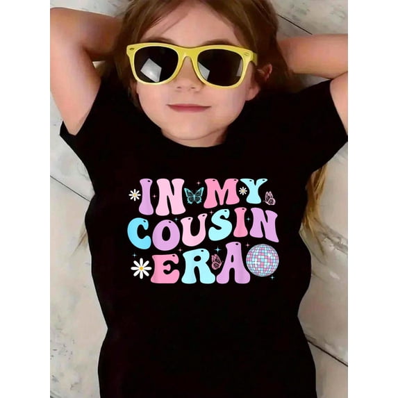 100% Cotton Retro in My Cousin Era Funny Cousins Toddlers Kids T-Shirt ...