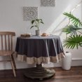 100% Cotton Round Table Cloth Washable Vintage Ruffle Tablecloth For ...
