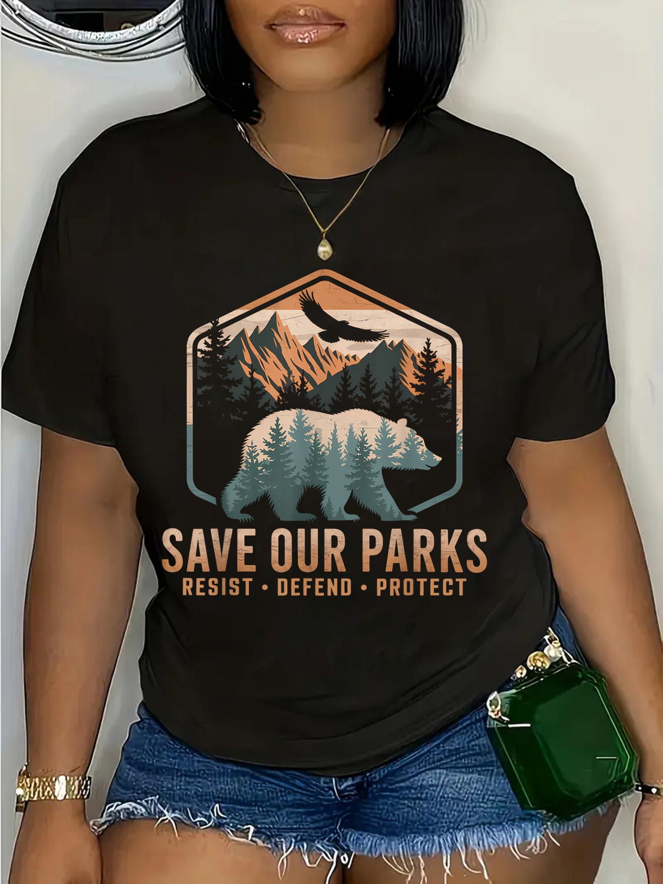 100% Cotton Save Our Parks Resist National Park Protect ALT US Parks T ...