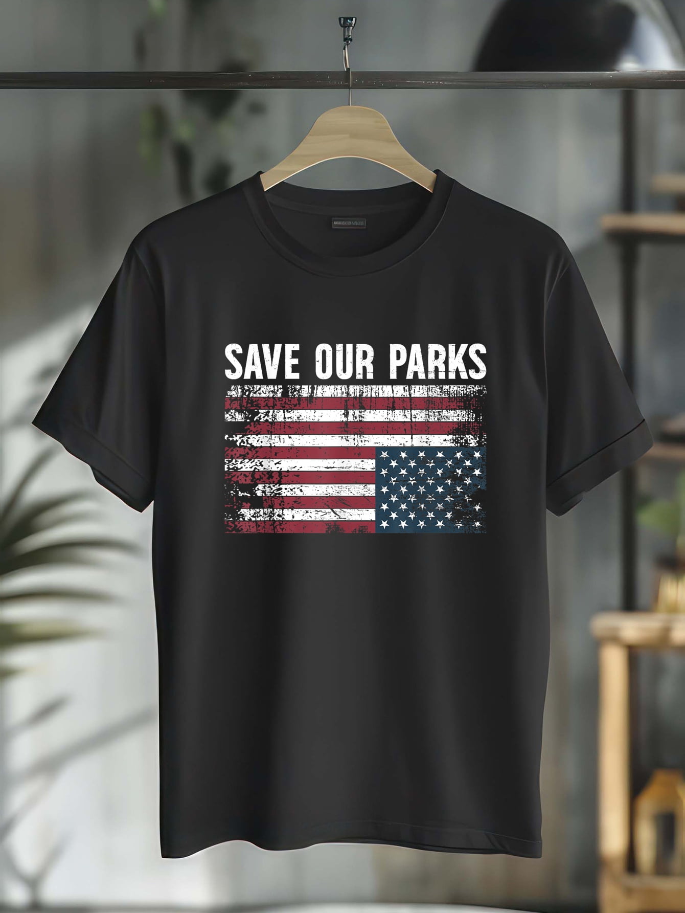 100% Cotton Save our parks, protect national parks upside down USA flag ...