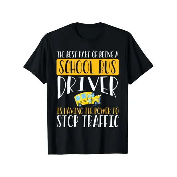 100% Cotton School Bus Driver Appreciation T-Shirt - Funny Joke Design ...