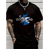 100% Cotton Scottish Map and Flag Souvenir - Distressed Scotland T ...