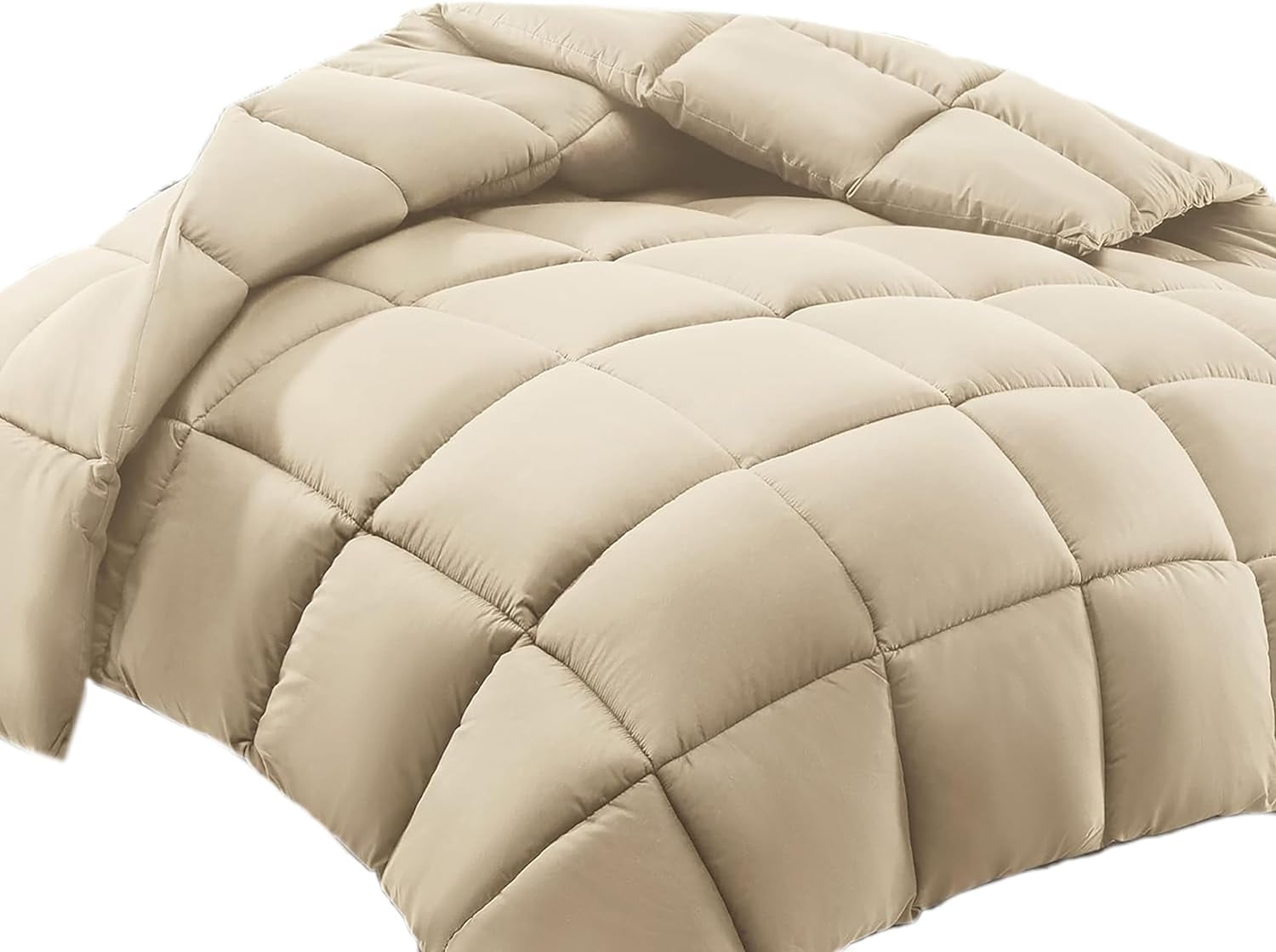 100% Cotton All Season 1pc Box Stitched Comforter, Duvet Insert Cover ...