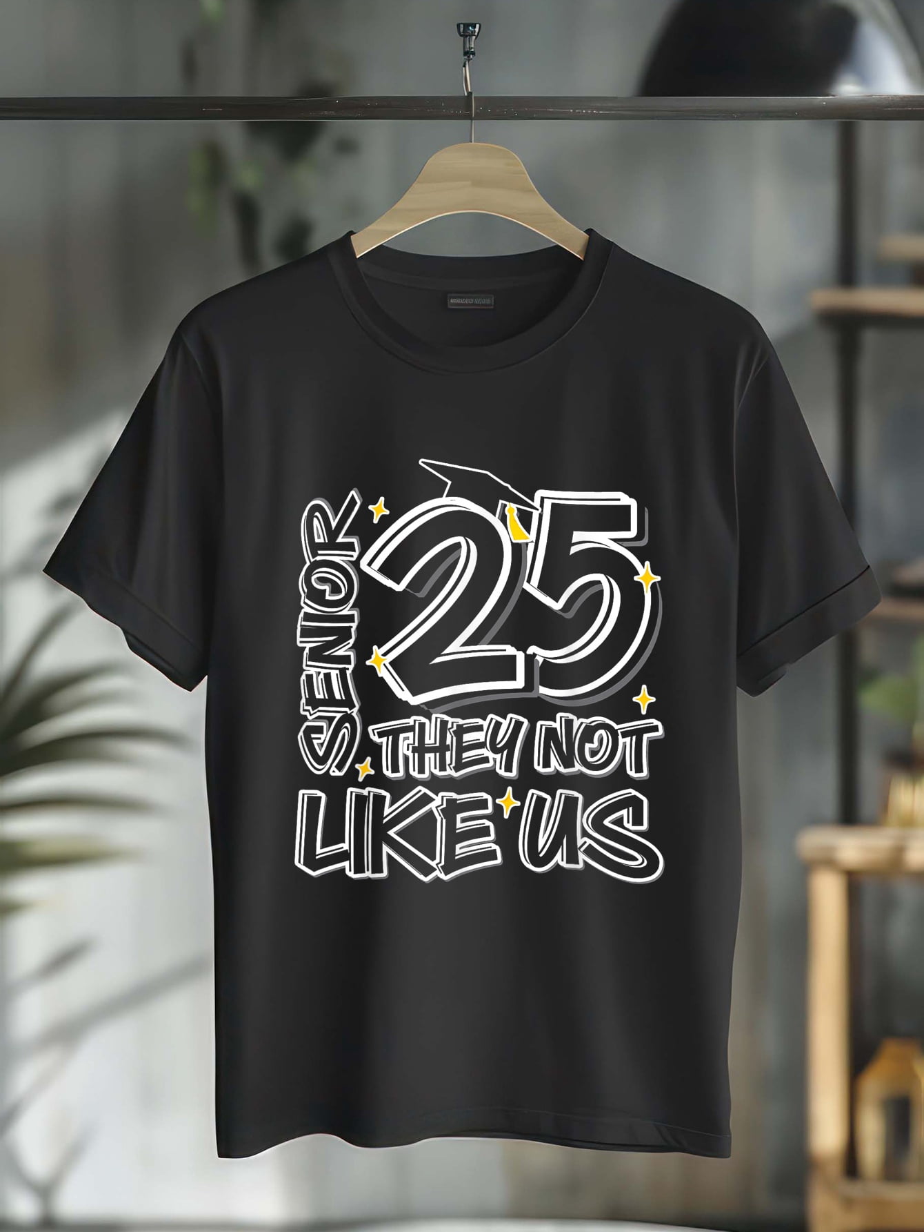 100% Cotton Senior 25 They Not Retro Like Us Class Of 2025 Graduation T ...