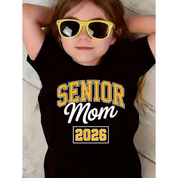 100% Cotton Senior Mom 2026 Proud Mother Graduate Class Design Kid T ...