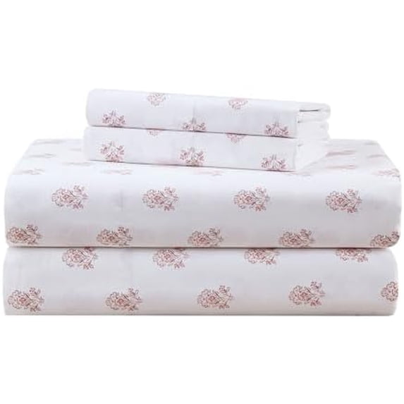 100% Cotton Sheets Cal King, Breathable, Naturally Cool Cotton Sheets ...