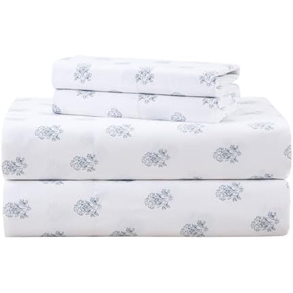 100% Cotton Sheets Full, Breathable, Naturally Cool Cotton Sheets, Soft ...