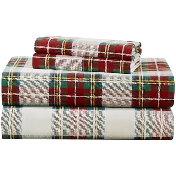 100% Cotton Sheets Queen, Breathable, Naturally Cool Cotton Sheets ...