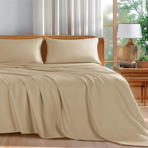 100% Cotton Sheets Set - 600 Thread Count，Luxury Egyptian Cotton Bed ...