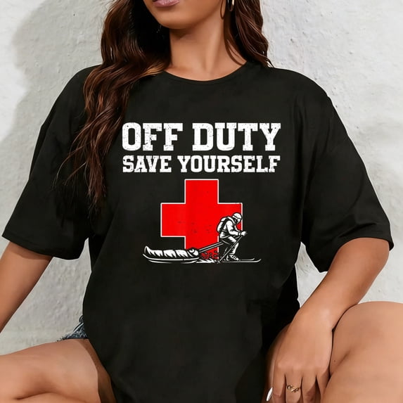 100% Cotton Ski Patrol Funny Mountain Rescue T-Shirt - Walmart.com