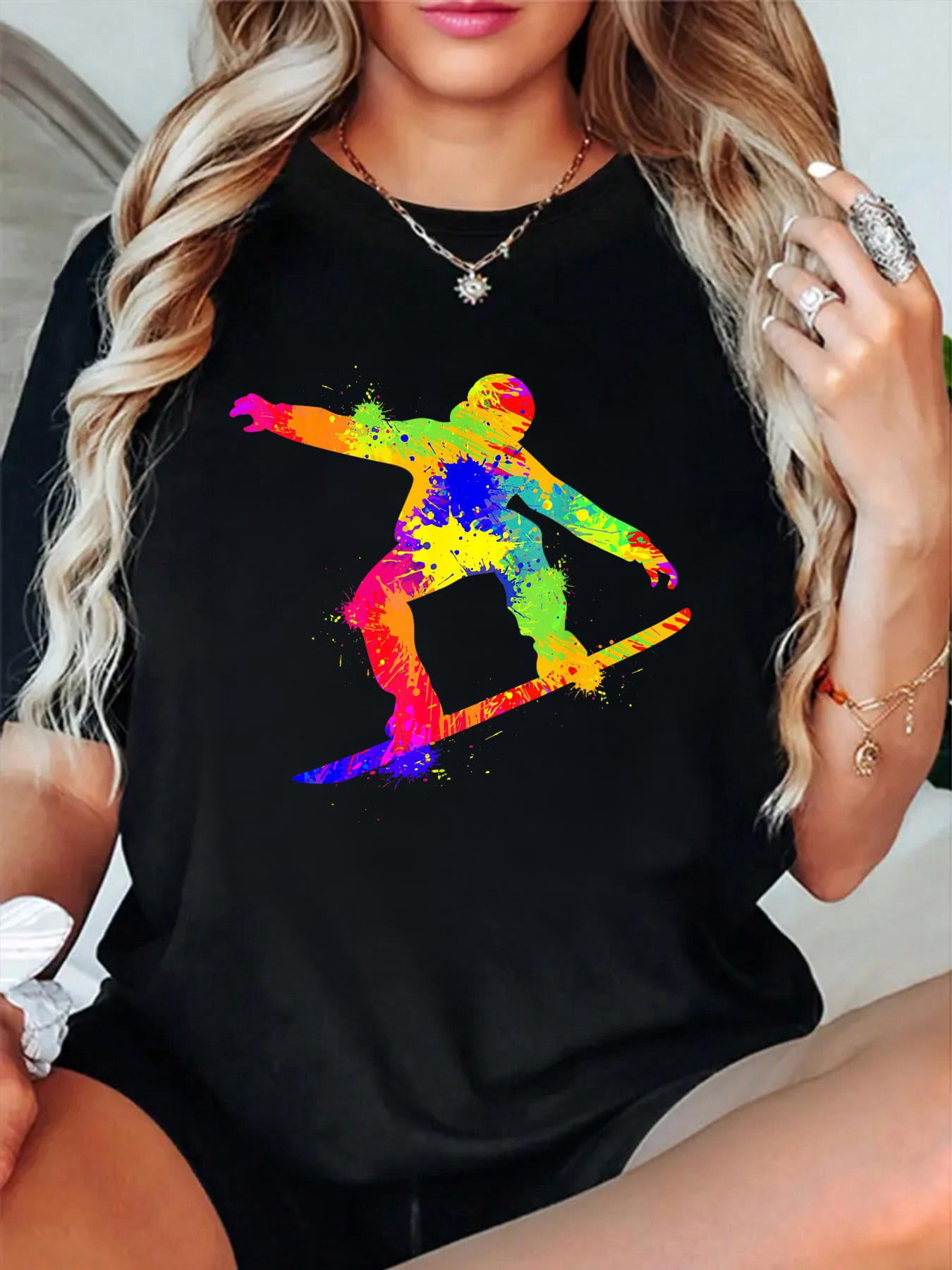 100% Cotton Snowboard Snowboarder Snowboarding Boys Kids Men T-Shirt ...