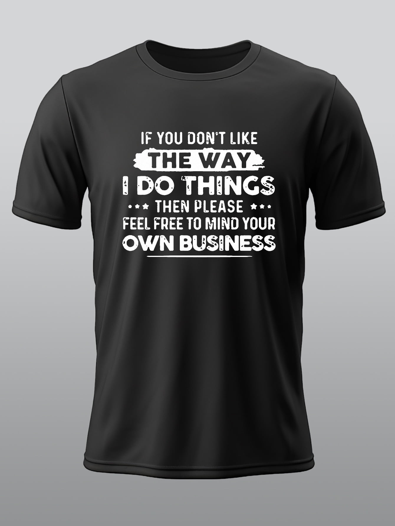 100% Cotton, Soft & Quick-Drying MIND YOUR OWN BUSINESS Mens Funny ...