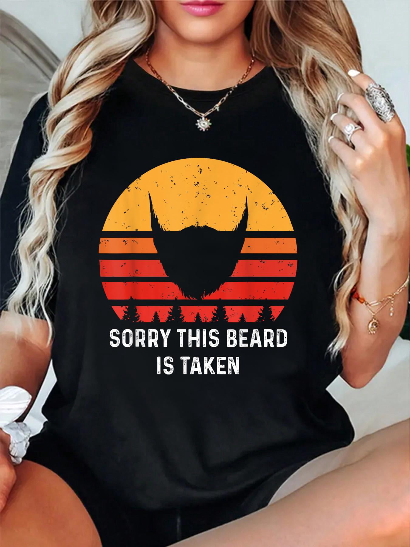 100% Cotton Sorry This Beard is Taken Funny Retro Vintage Style T-Shirt ...
