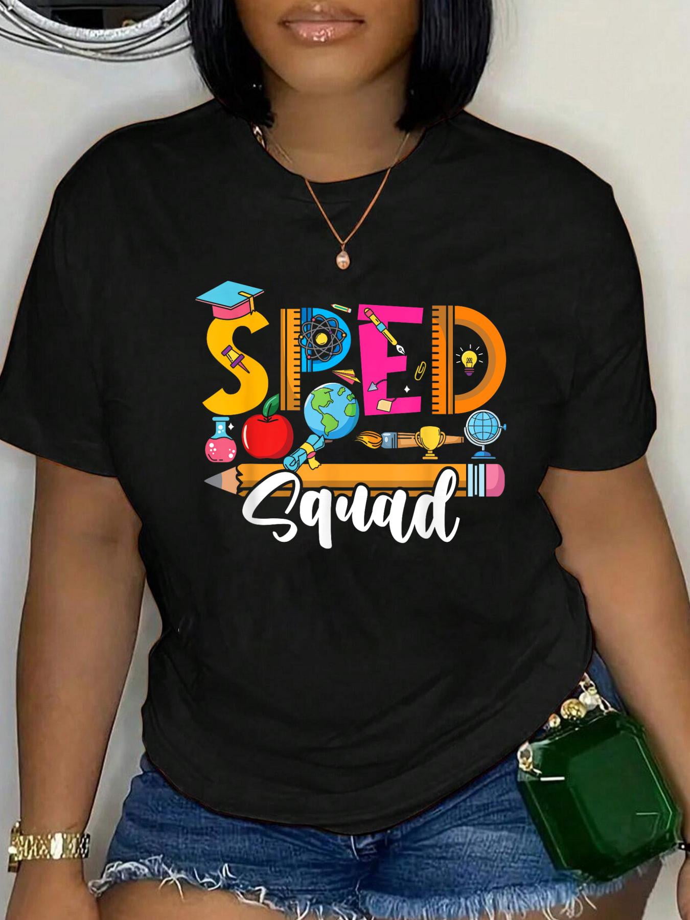 100% Cotton Special Education Teacher Sped Squad SPED Teacher T-Shirt ...