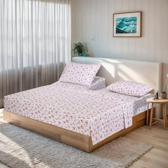 100% Cotton Split King Sheets Sets for Adjustable Bed, 5 PCs, Soft ...