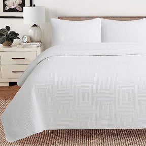 BNM Cotton Blend Vintage Medallion Bedspread Set, Twin, Taupe - Walmart.com
