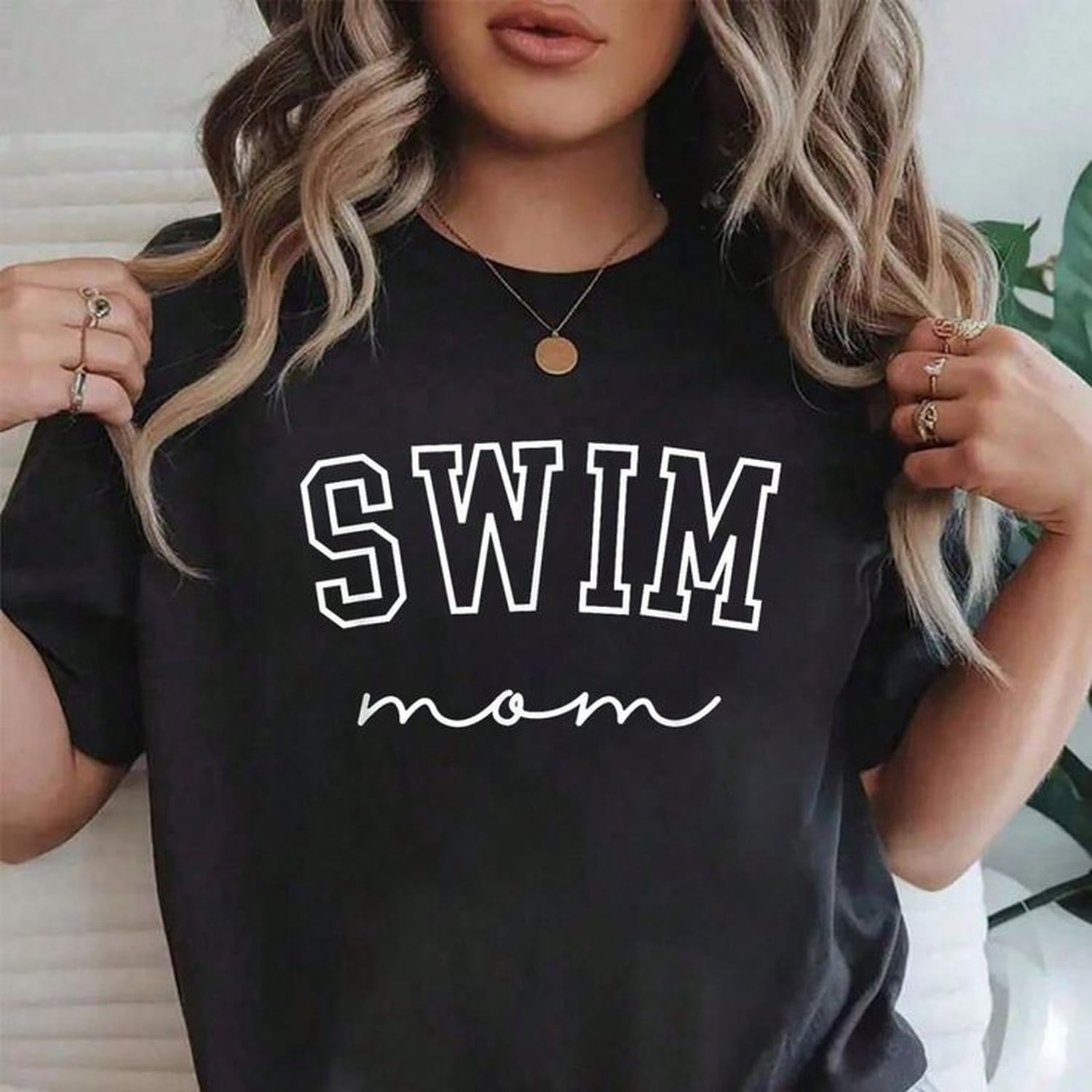 100% Cotton Swim Mom Swim Mama Swim Team Swimmers Mother T-S1Hirt ...