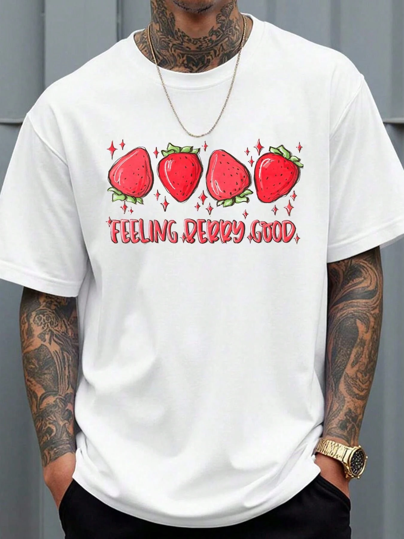 100% Cotton T Shirts Feeling Berry Good Strawberry Festival Season ...