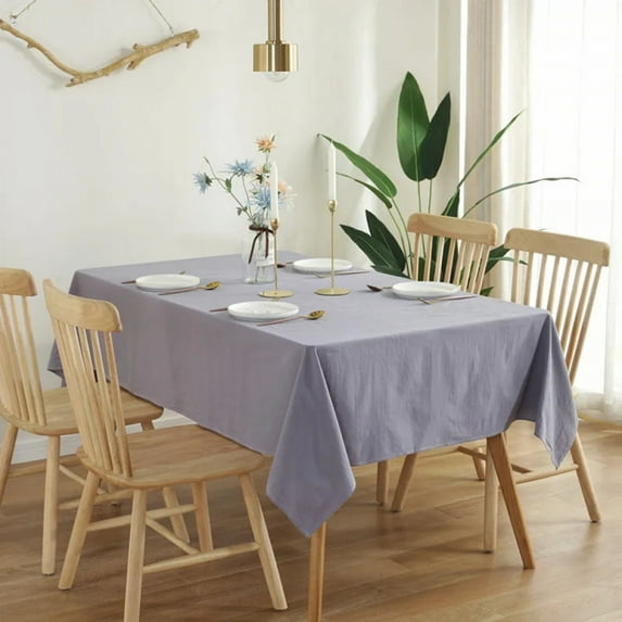 100% Cotton Table Cloth Solid Color Simplicity Wash Cotton Table Cover ...
