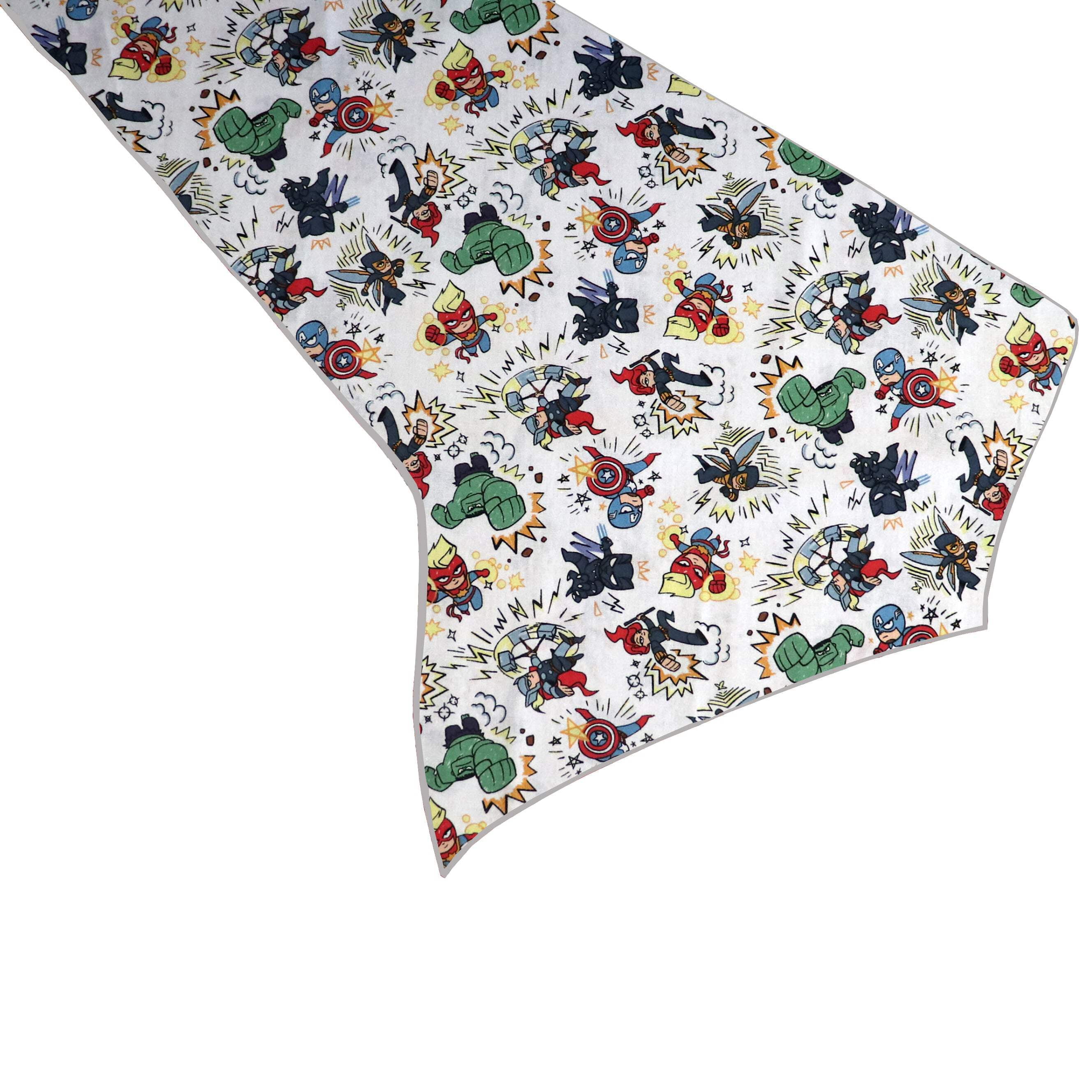 100% Cotton Table Runner Birthday / Event Decoration Marvel Avengers ...