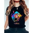 100% Cotton Taurus Zodiac Sign T-Shirt Women's Graphic Tee Casual Tops ...