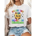 100% Cotton Teacher Back To School Color In Kindness Crayon Pencil T ...