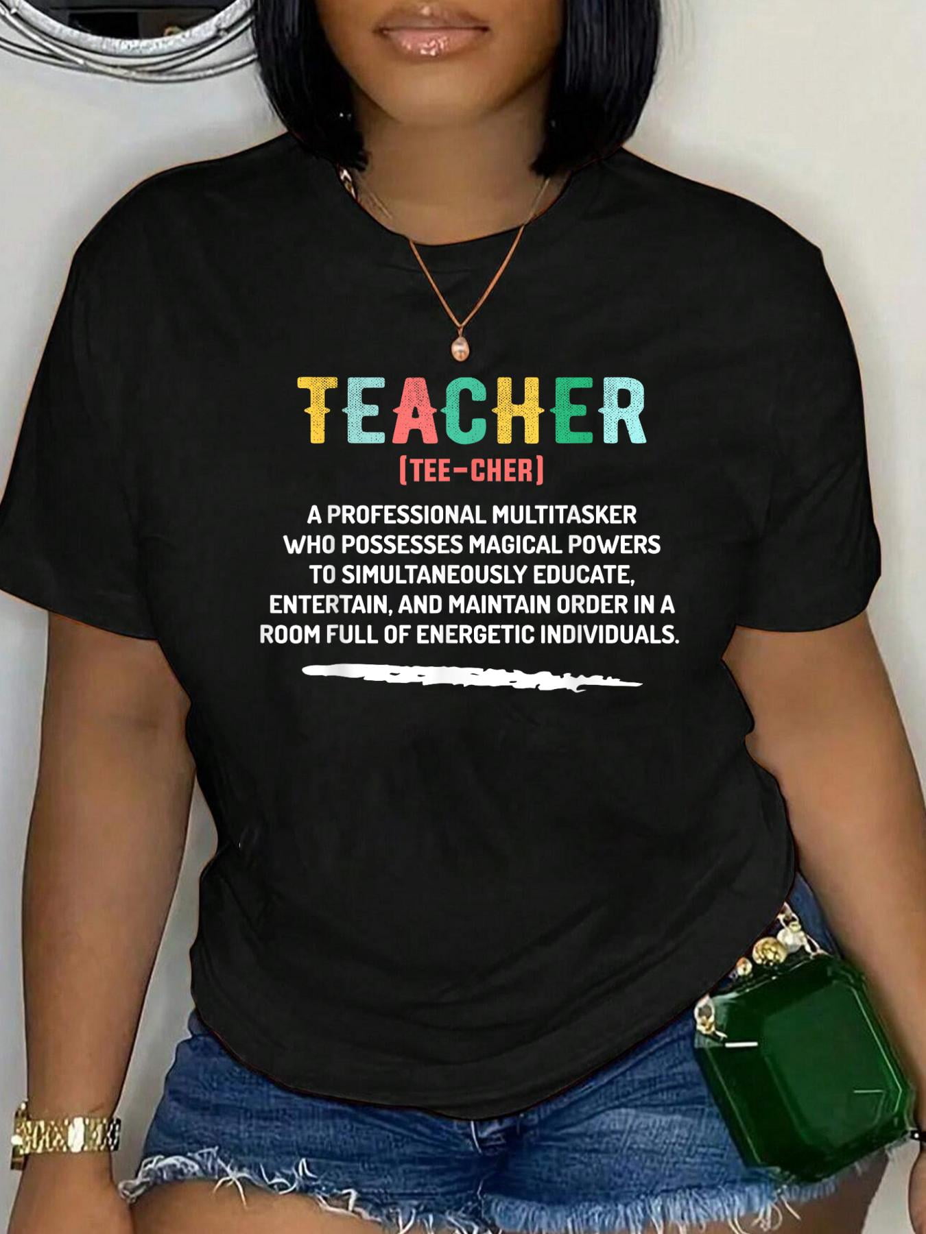 100% Cotton Teacher Definition Design Multitasking Educator Teacher T ...