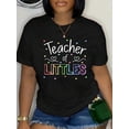 100% Cotton Teacher of Littles Daycare Pre-k Kindergarten Teacher T ...
