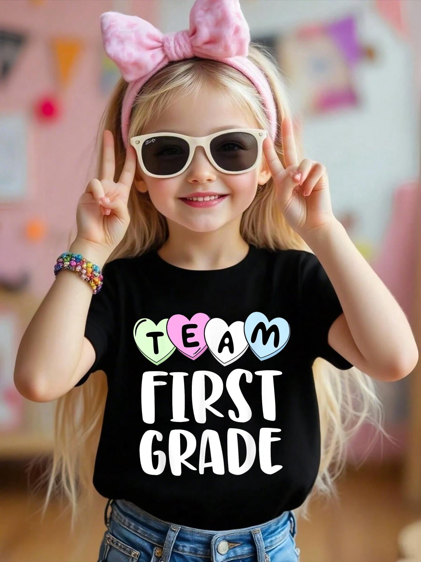 100% Cotton Team First Grade Shirt 1st Love Hearts Teacher Valentine ...