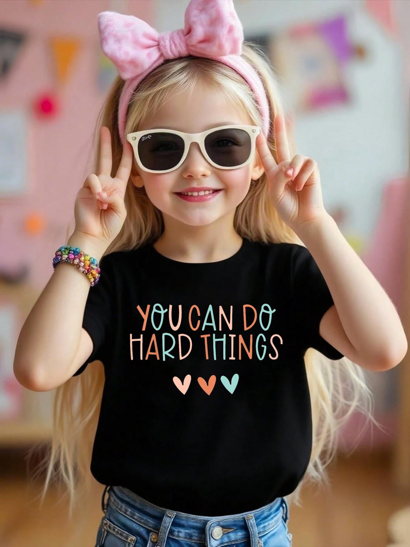 100% Cotton Test Day Teacher You Can Do Hard Things Women Kid T-Shirt ...