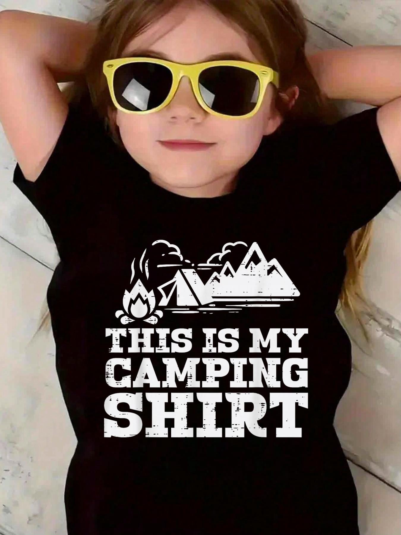 100% Cotton This Is My Camping Shirt Funny Camp Camper Kids T-Shirt ...
