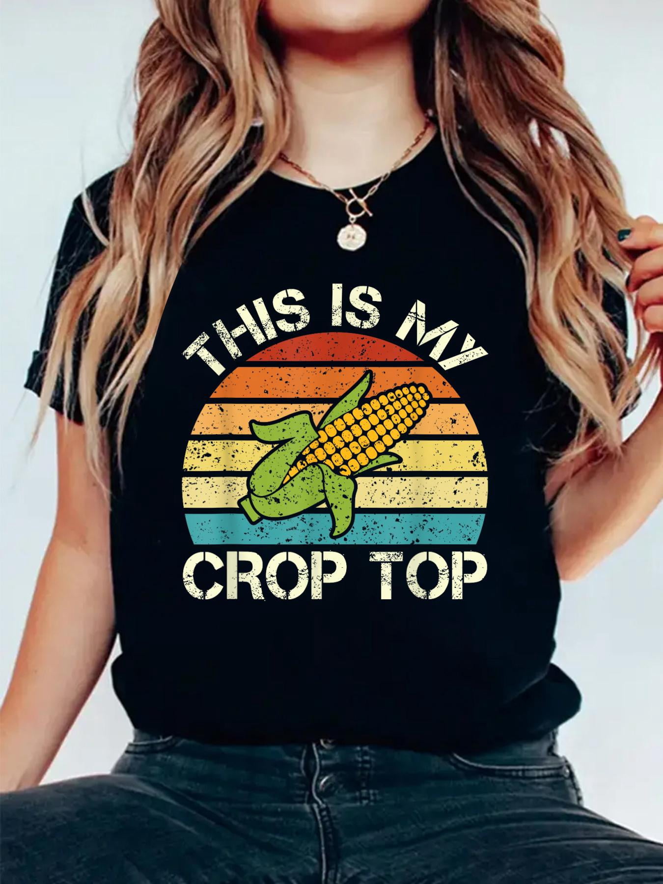 100% Cotton This Is My Crop Top Sweet Corn Funny Farmer Corn Lover T ...