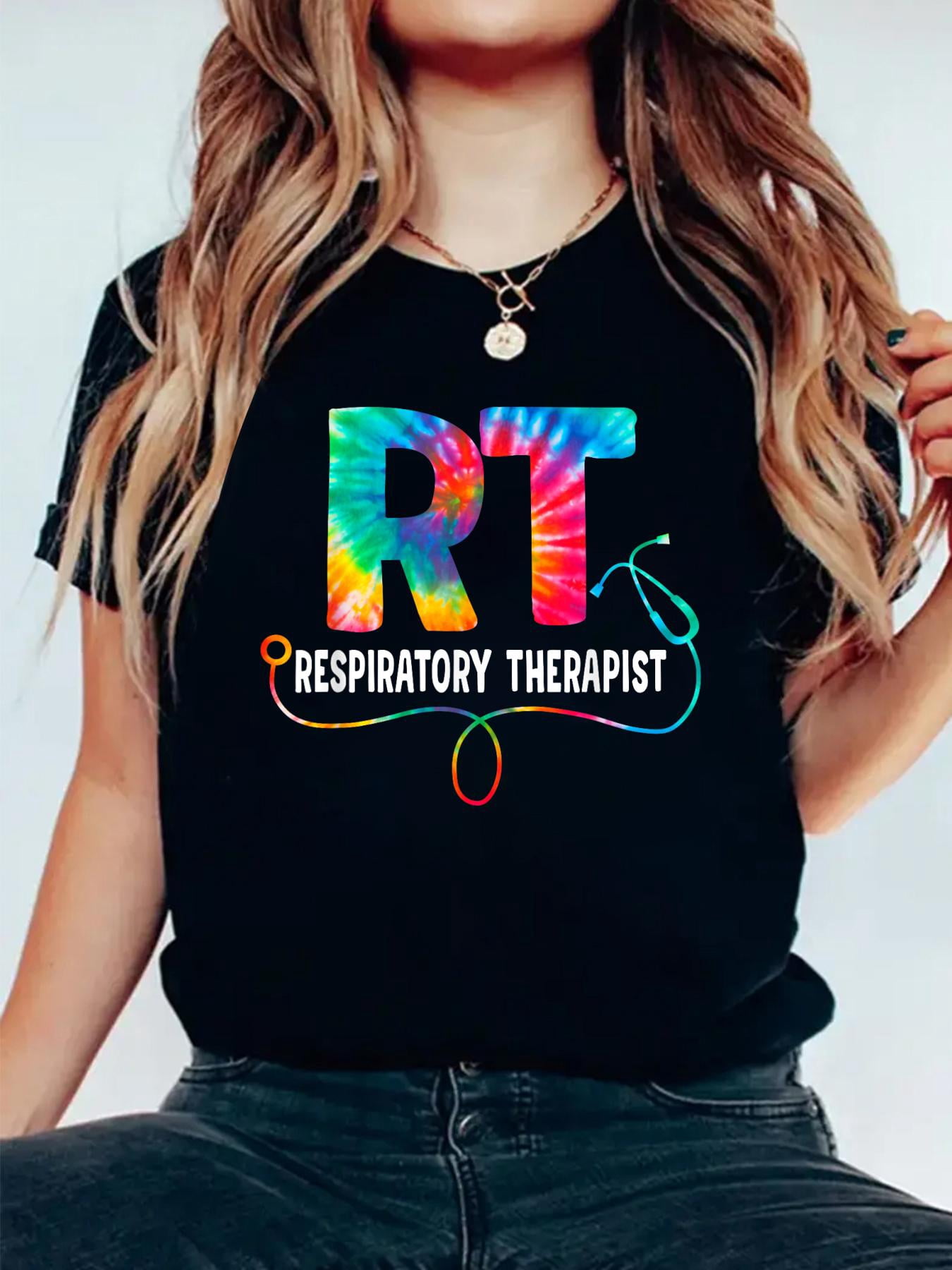 100% Cotton Tie Dye RT Respiratory Therapist Stethoscope RT Nurse T ...