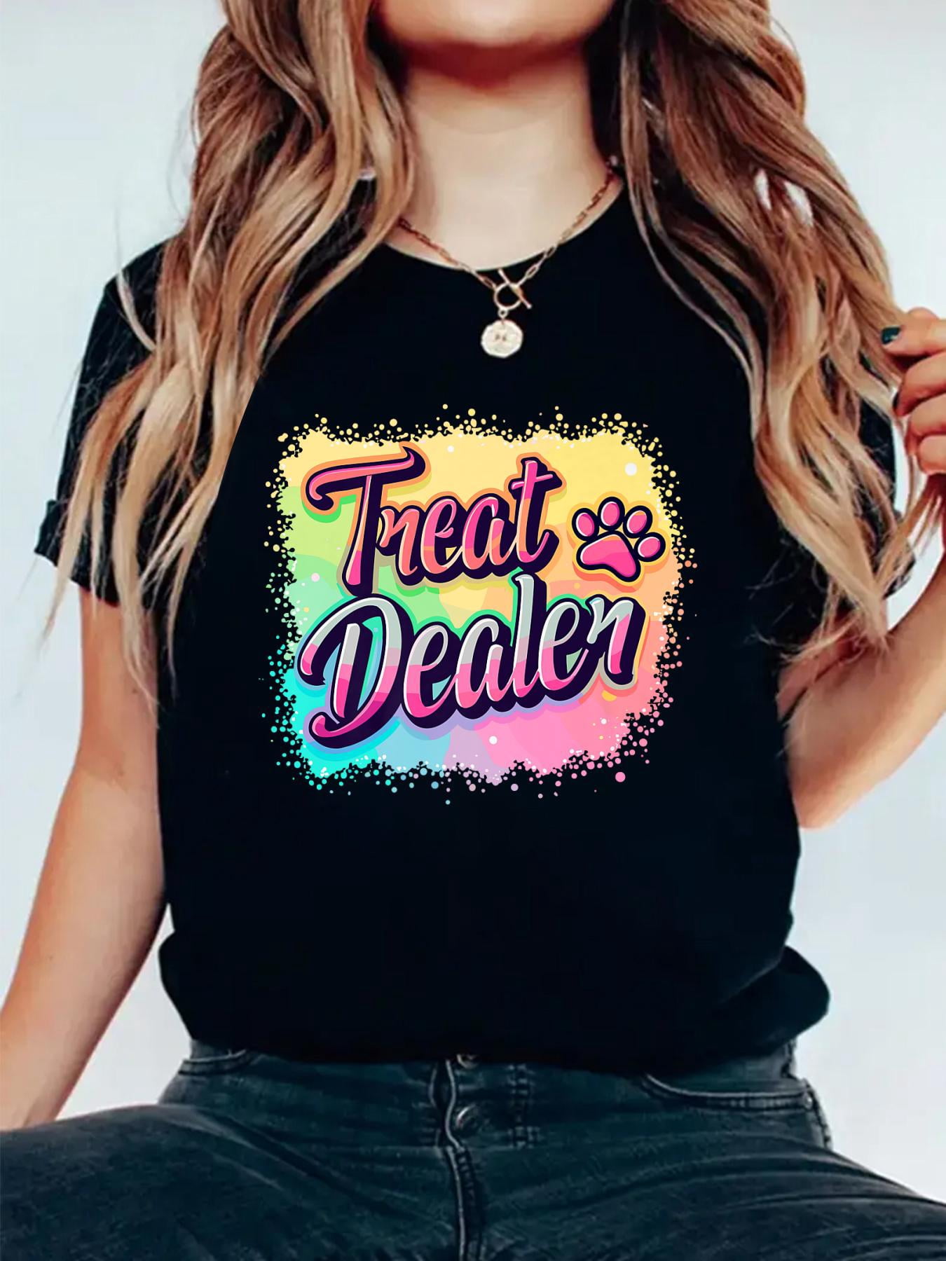 100% Cotton Treat Dealer Funny Tee Dog Puppy Dogs Parents Funny Dog ...