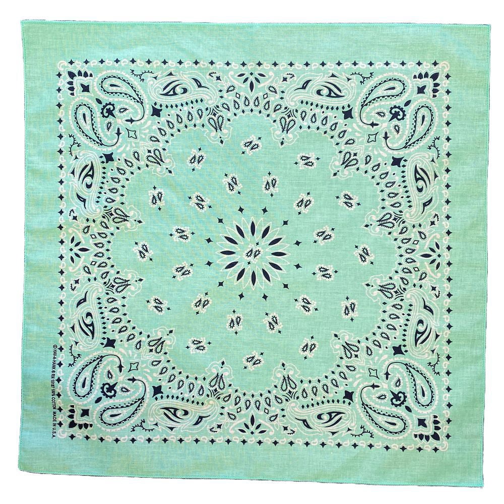 100% Cotton True two-sidede print Rolled-hem edges 22"x22" Paisley ...