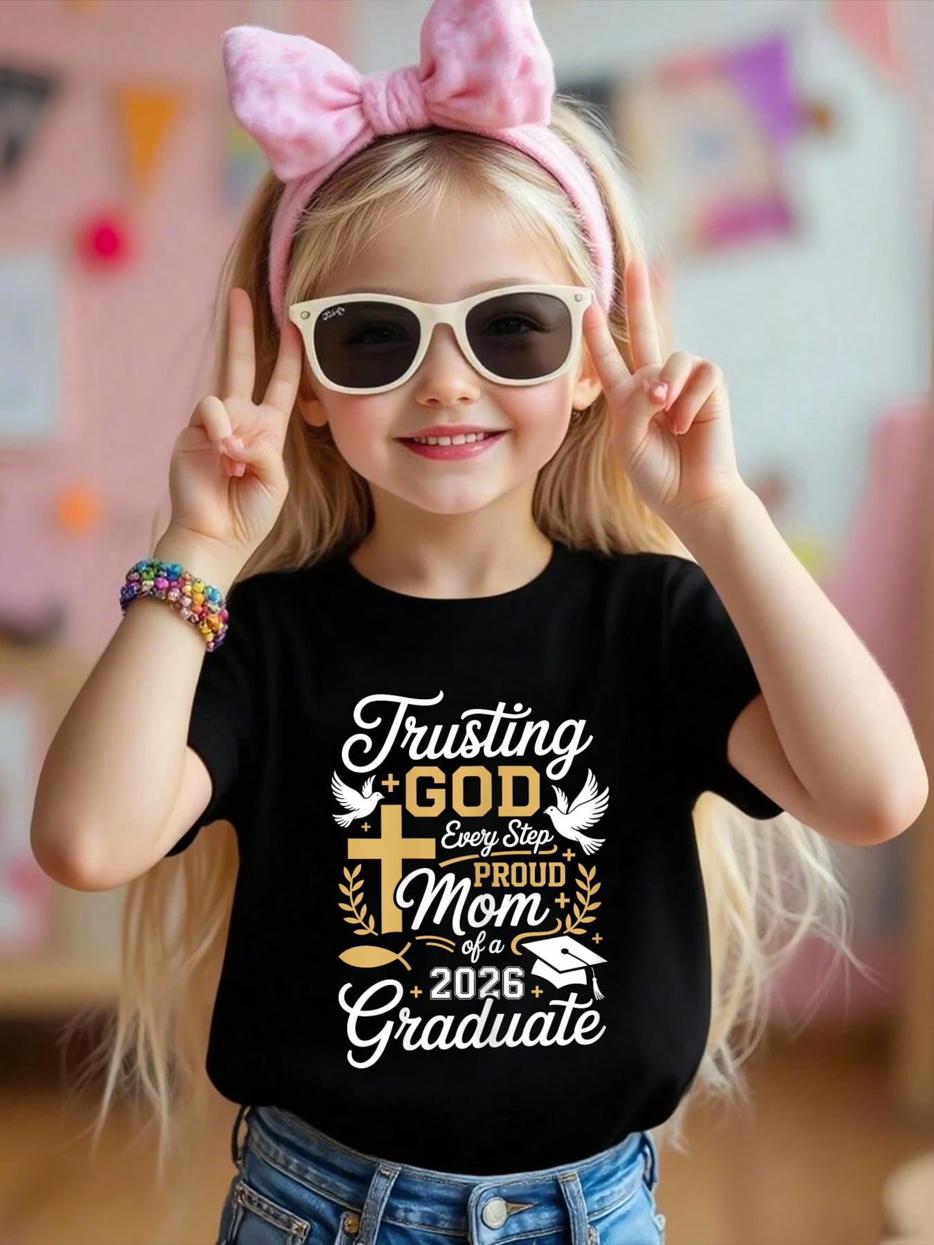 100% Cotton Trusting God Proud Mom 2026 Graduate Class of 2026 ...