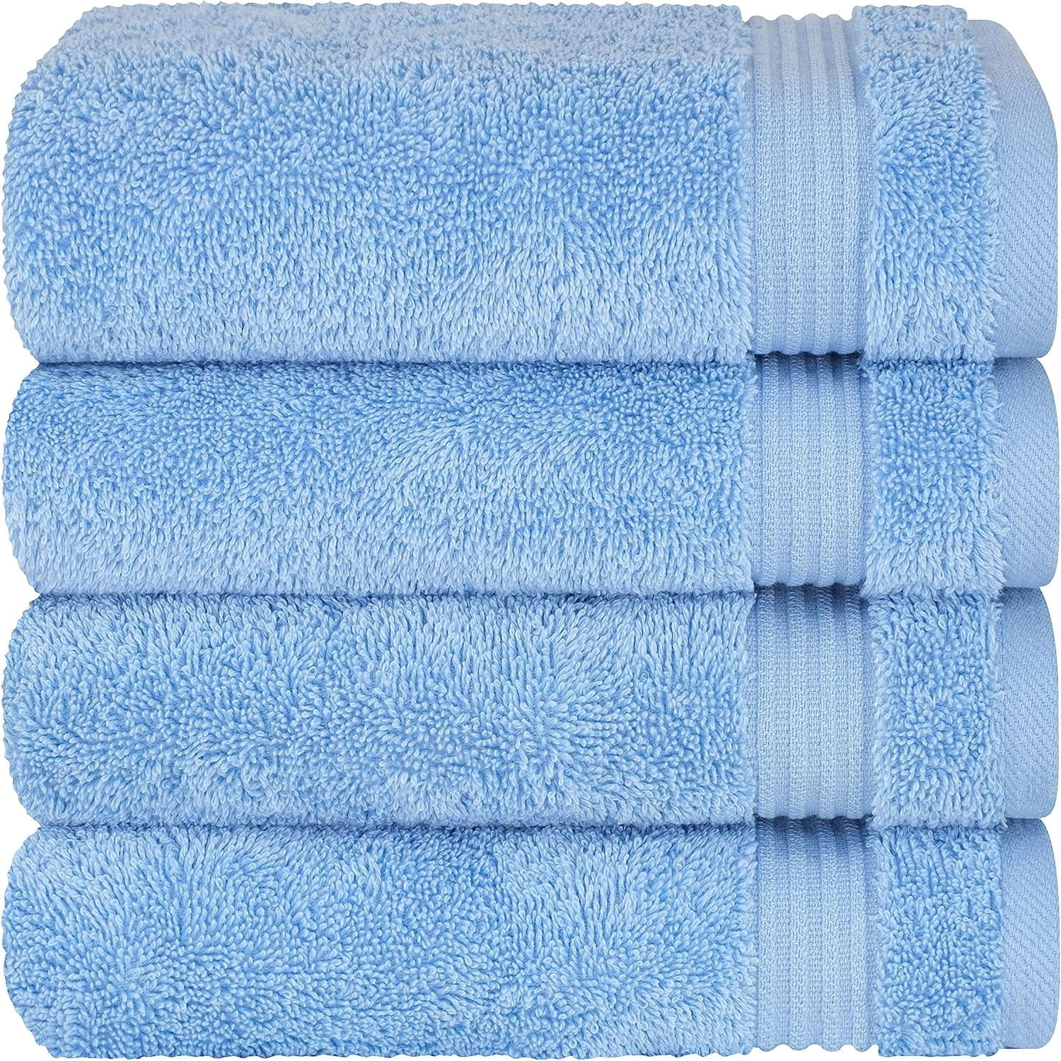 100% Cotton Turkish Towel Set, Soft Absorbent Quick Dry, 4 Piece Hand ...