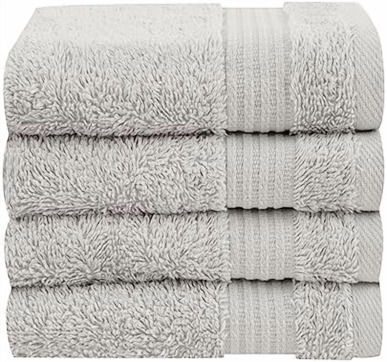100% Cotton Turkish Washcloth Set for Bathroom, 4 Piece Soft Absorbent ...