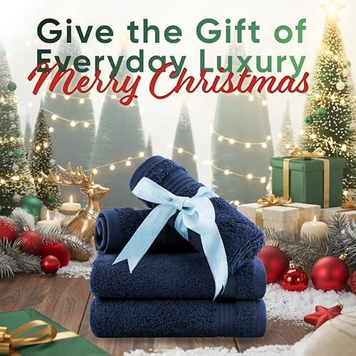 , 100% Cotton Turkish Washcloths for Bathroom Essentials 4 Pack, Soft ...