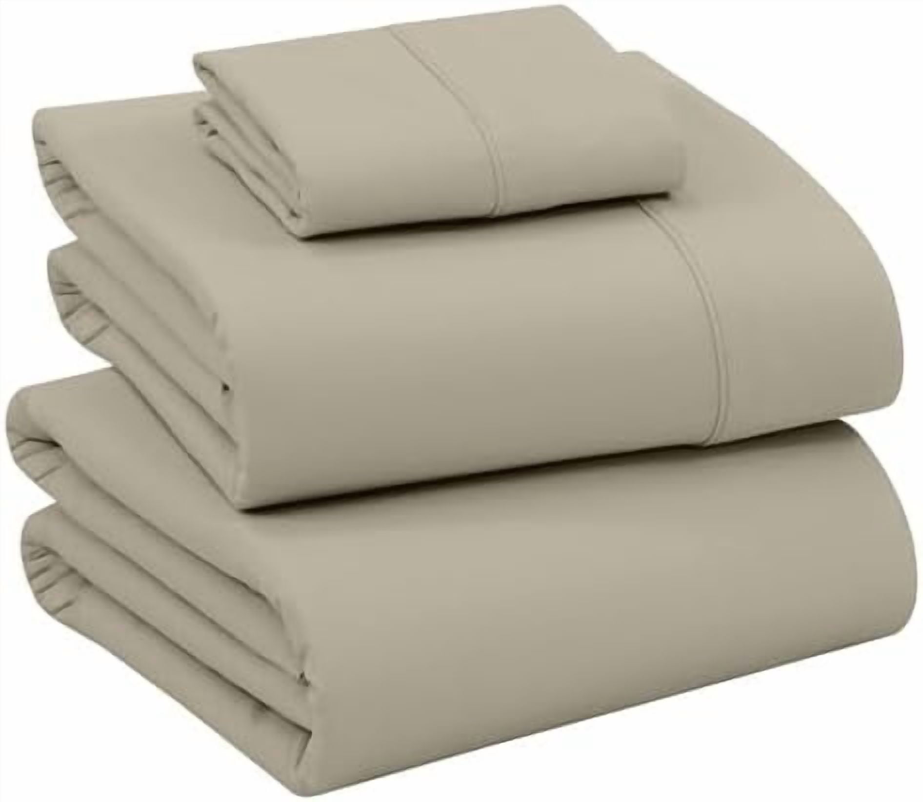 100% Cotton Twin Sheets Set, 3 Pieces, Soft & Breathable Percale Weave ...