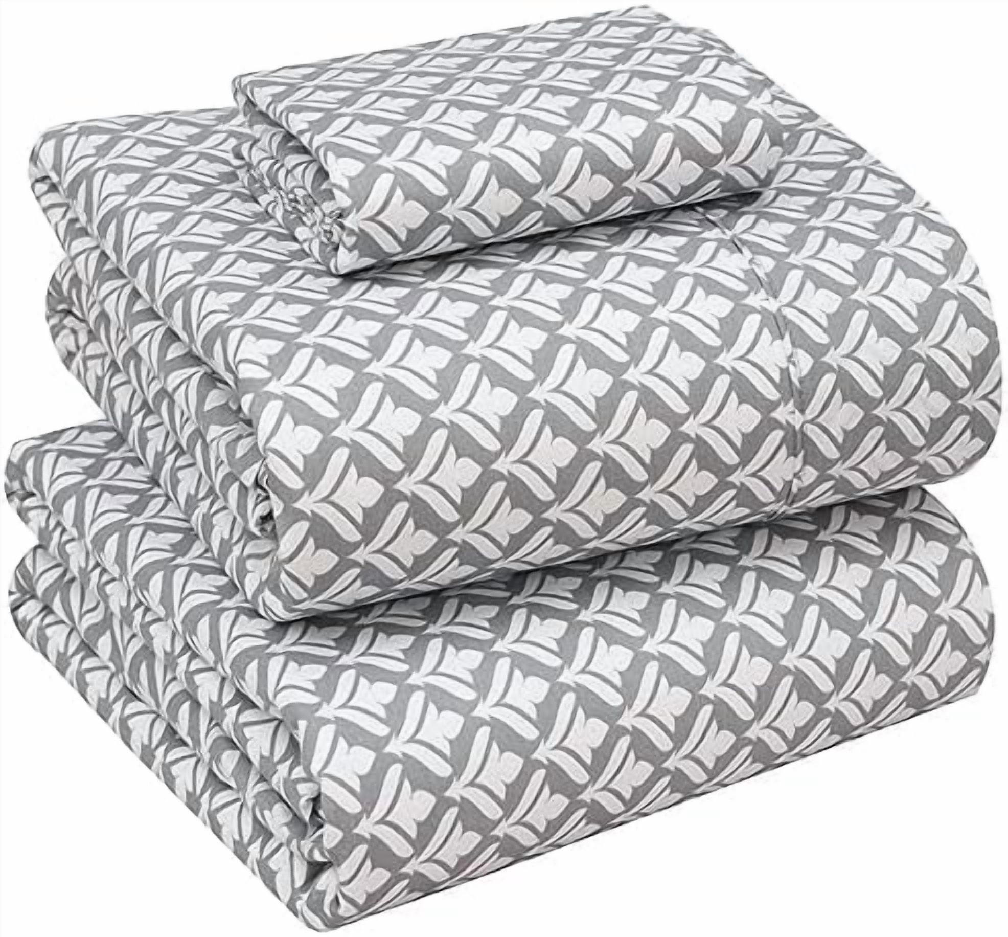 100% Cotton Twin Sheets Set, 3 Pieces, Soft & Breathable Percale Weave ...