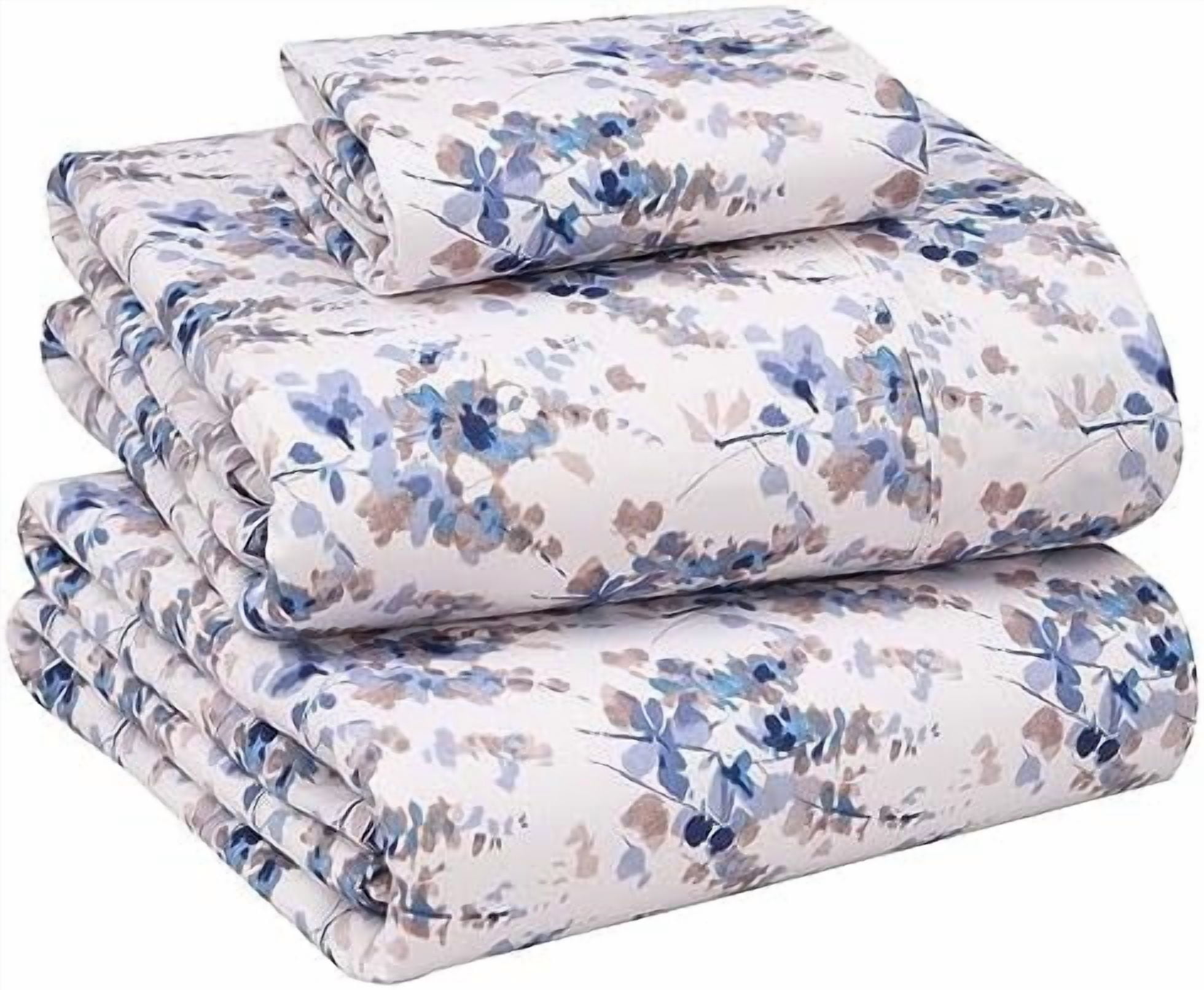 100% Cotton Twin Sheets Set, 3 Pieces, Soft & Breathable Percale Weave ...