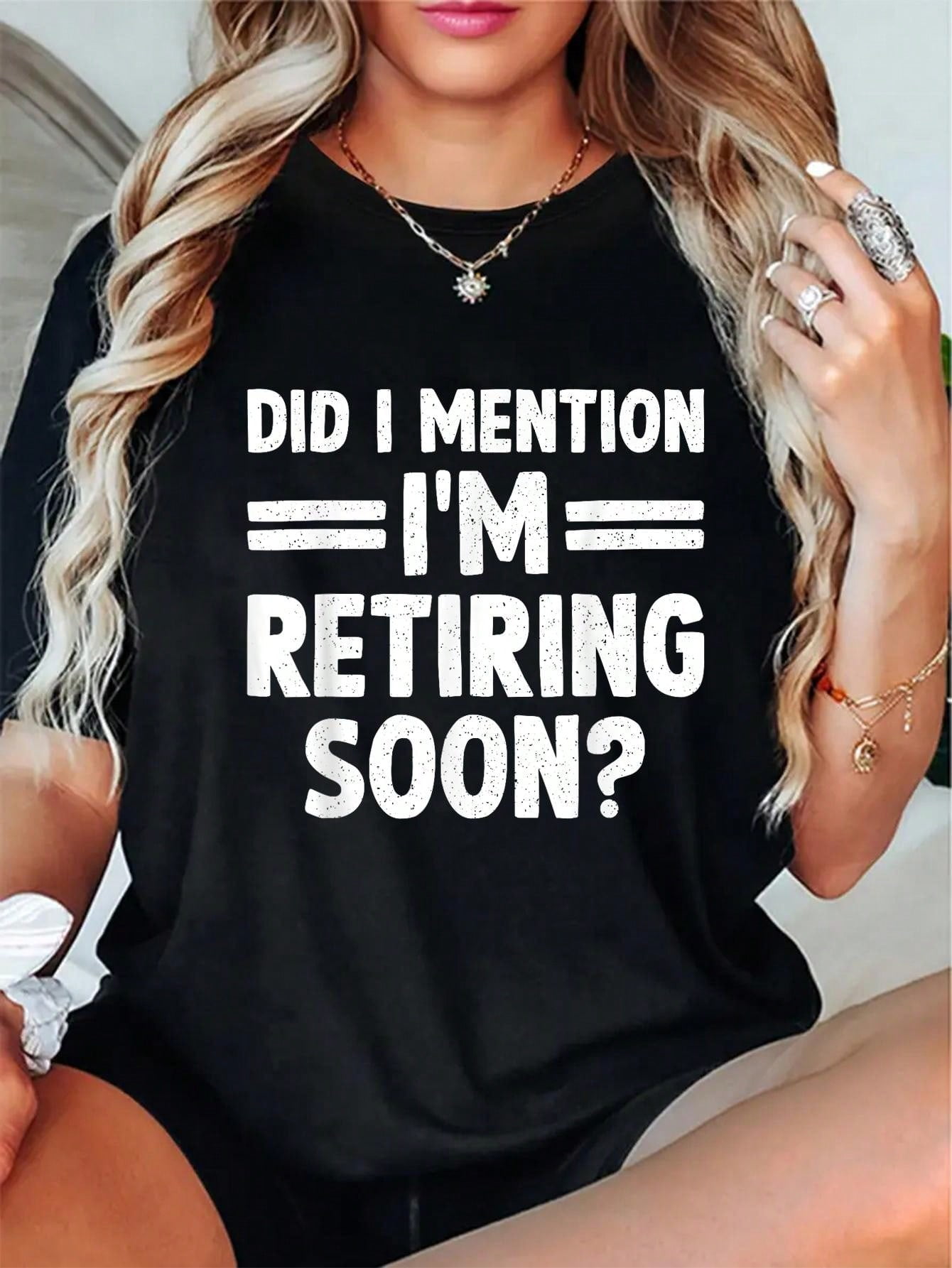 100% Cotton Unique Retirement Art For Men Women Grandma Grandpa Retired ...