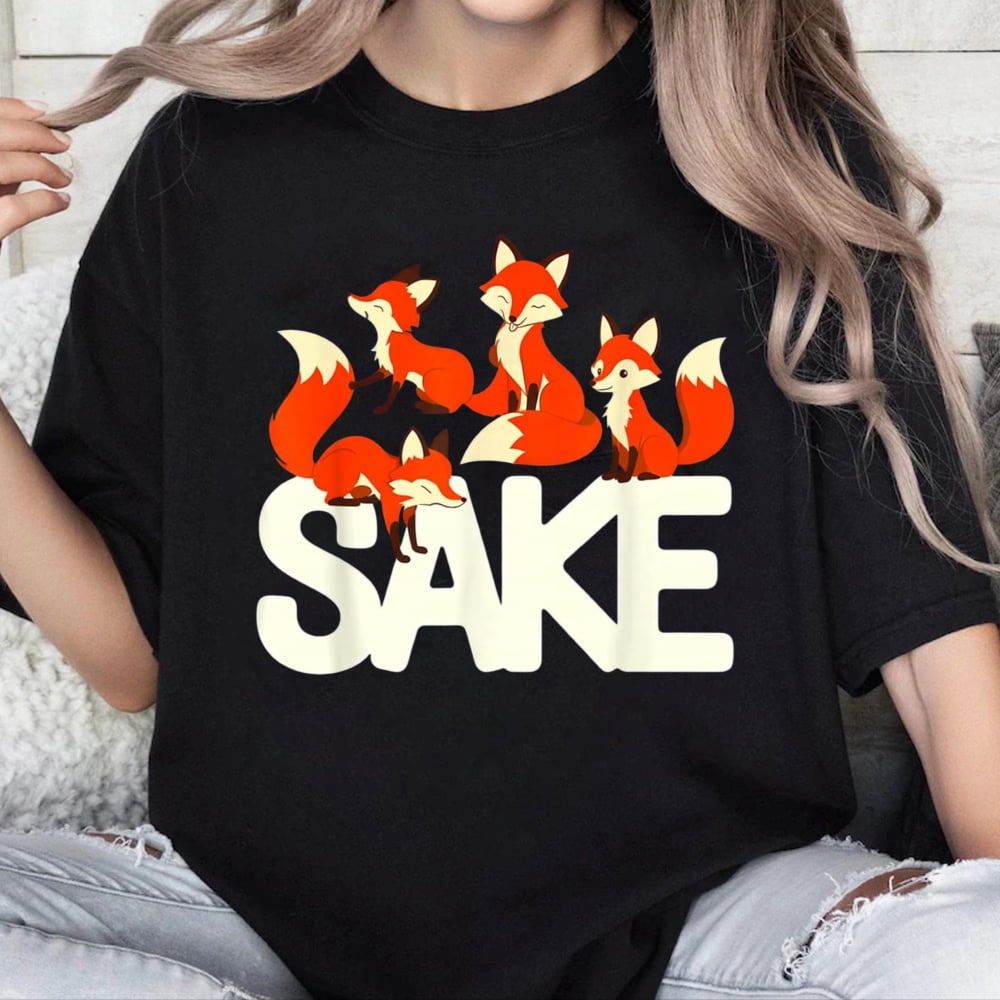 100% Cotton Unisex 4 Fox Sake Four Foxes Funny Trending Pun Joke Saying ...