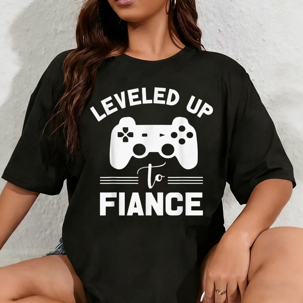 100% Cotton Unisex Engagement Party Gamer Fiance Newly Engaged Couple ...