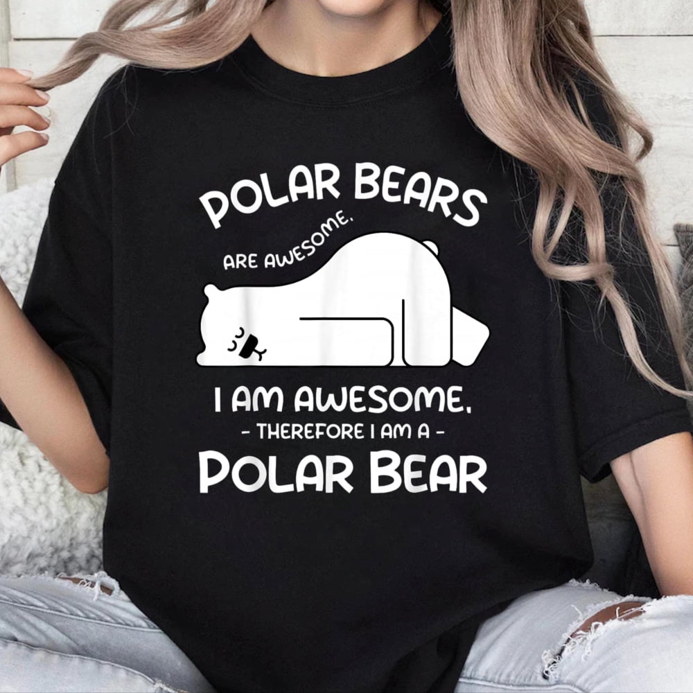100% Cotton Unisex Funny Cool Arctic Animal Saying Humor Quote Vibes ...