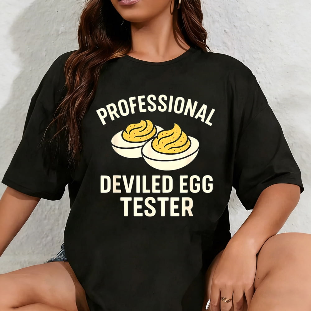 100% Cotton Unisex Funny Deviled Eggs Thanksgiving Food Humor T-Shirt ...